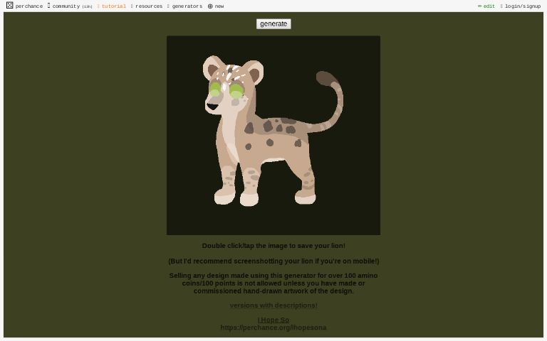Lion Oc Generator