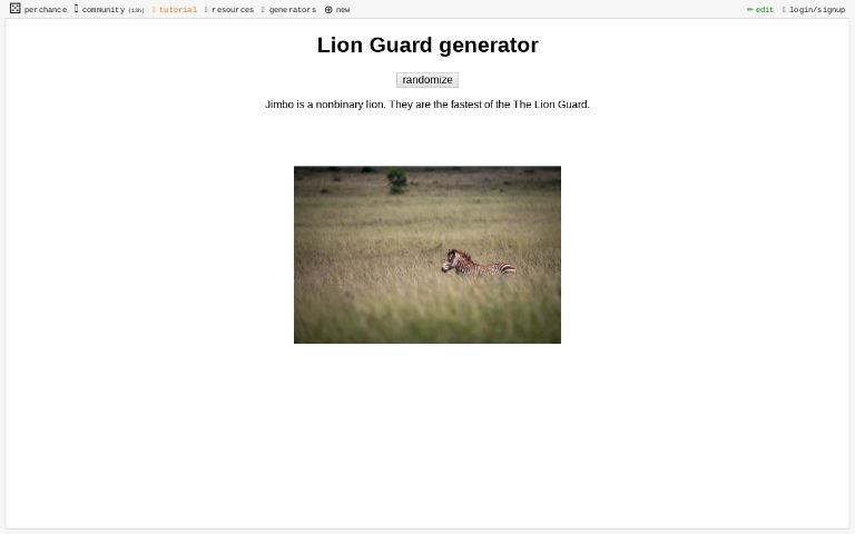 Lion Guard generator