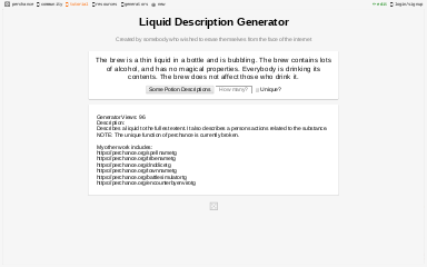 Liquid Description Generator