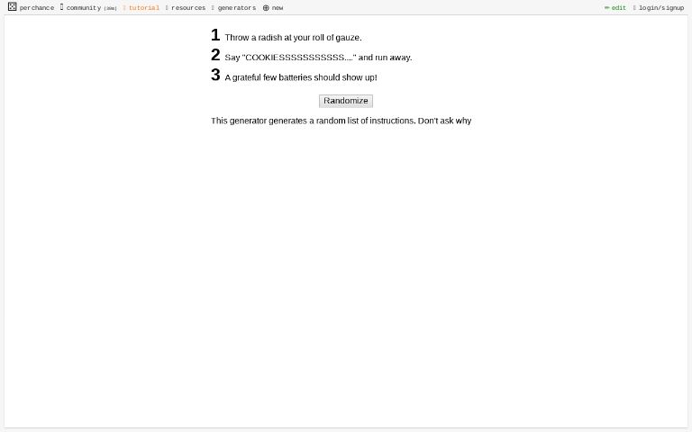 1 ― Perchance Generator