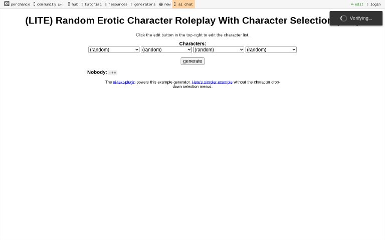 (LITE) Random Erotic Character Roleplay With Character Selection (JLV)