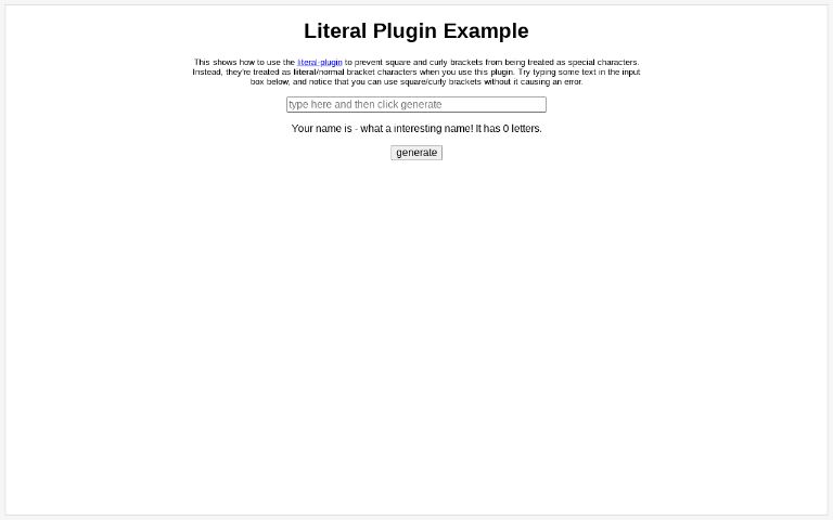 Literal Plugin Example