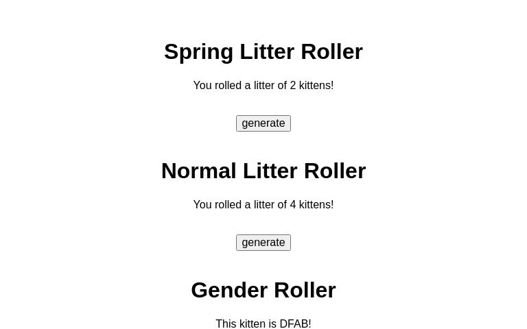Spring Litter Roller ― Perchance Generator