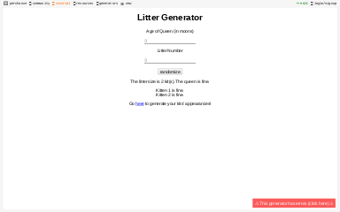 Litter Generator