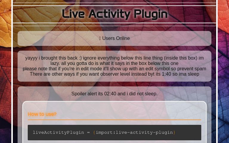 🟠 Live Activity Plugin