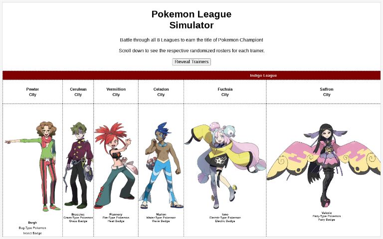 Pokemon League Simulator ― Perchance Generator