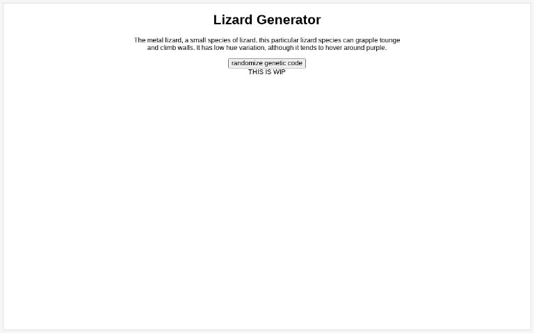 Lizard Generator