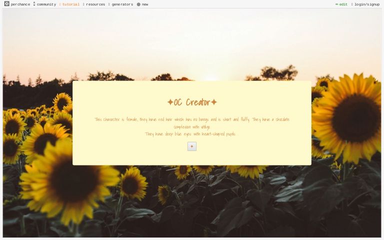 OC Creator ― Perchance Generator