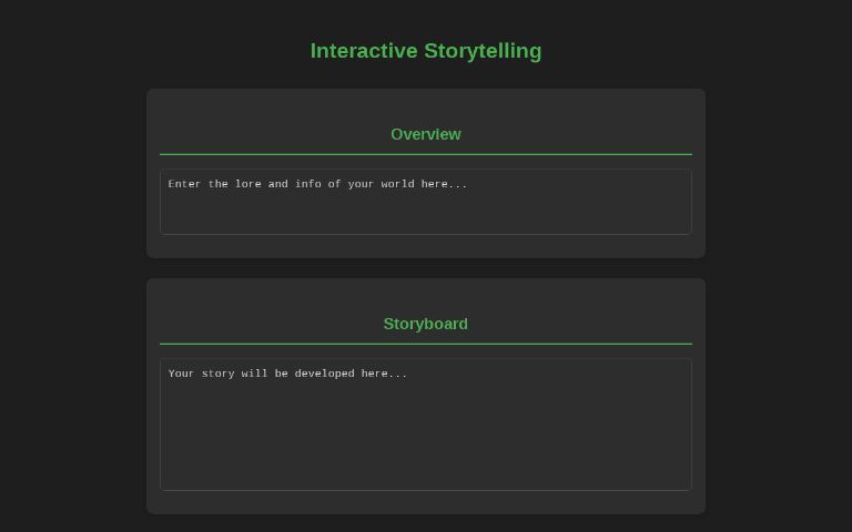 Interactive Storytelling ― Perchance Generator