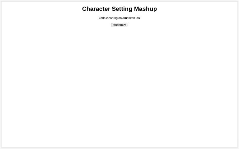 Character Setting Mashup ― Perchance Generator