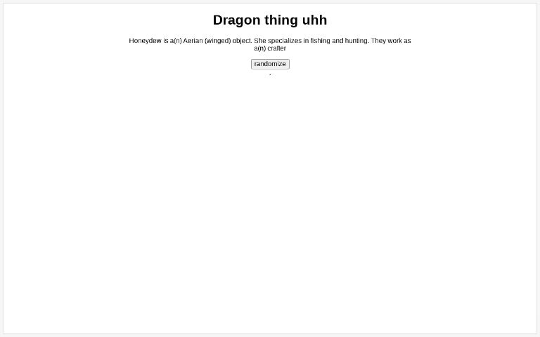 Dragon thing uhh ― Perchance Generator