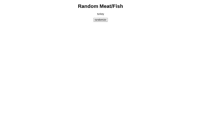 Random Meat/Fish ― Perchance Generator