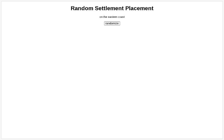 Random Settlement Placement ― Perchance Generator