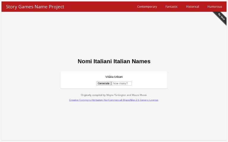 Nomi Italiani Italian Names ― Perchance Generator