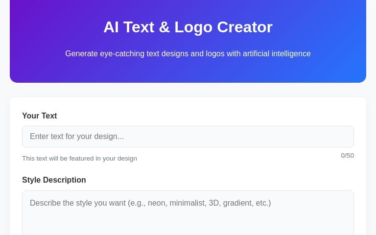 AI Text & Logo Creator ― Perchance Generator