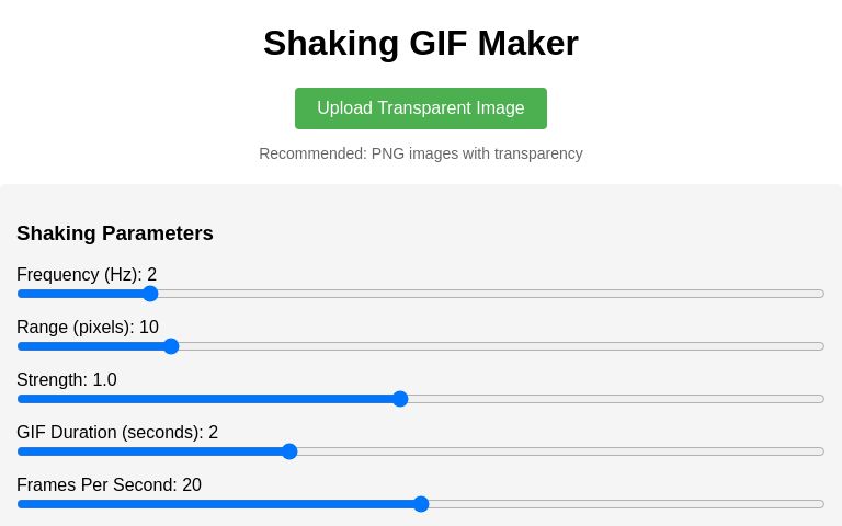 Shaking GIF Maker ― Perchance Generator
