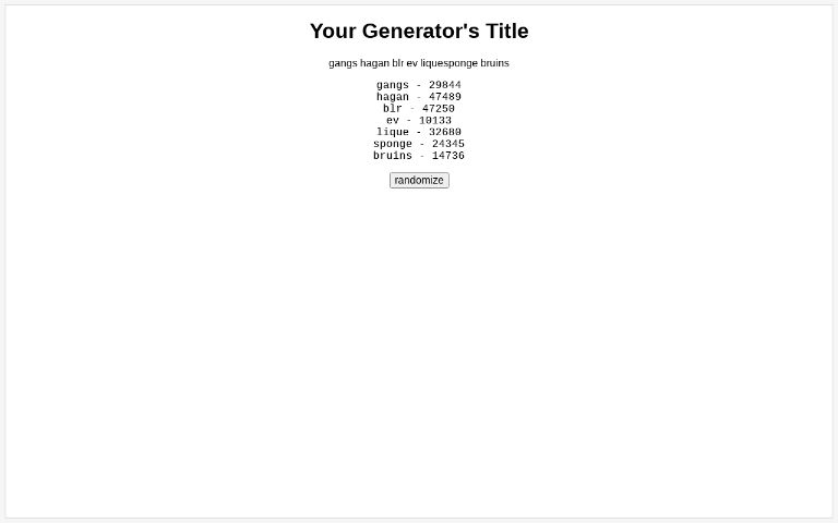 Just some CLIP tokens.... ― Perchance Generator