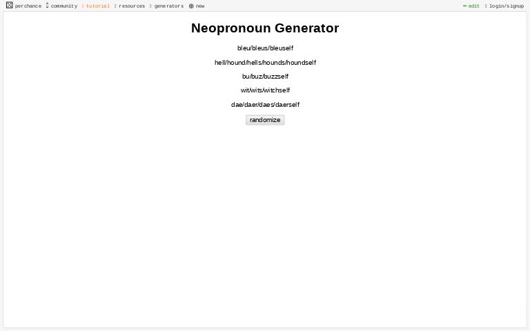 Neopronoun Generator