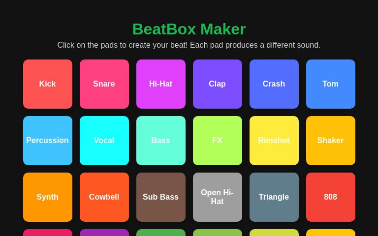 BeatBox Maker ― Perchance Generator