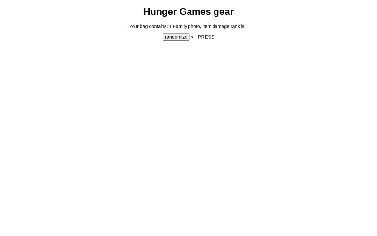 Hunger Games gear ― Perchance Generator
