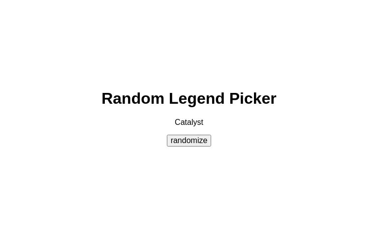 Random Legend Picker ― Perchance Generator