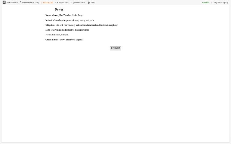 Power ― Perchance Generator