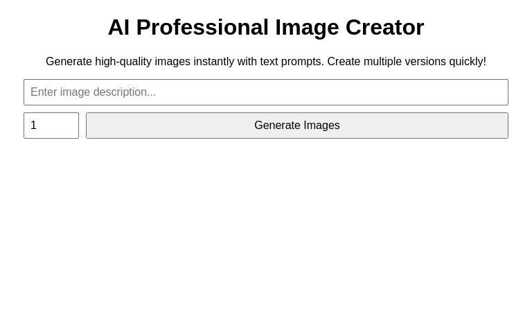 AI Professional Image Creator ― Perchance Generator