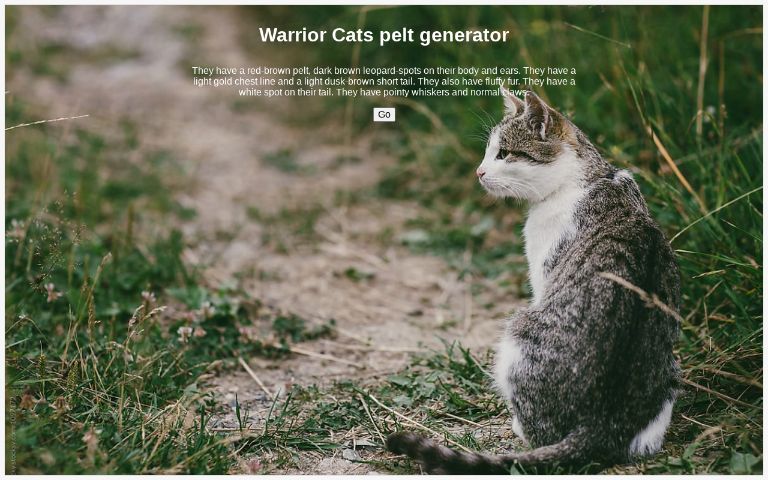 Warrior Cats pelt generator