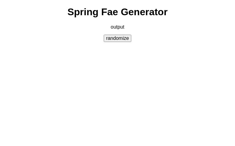 Spring Fae Generator
