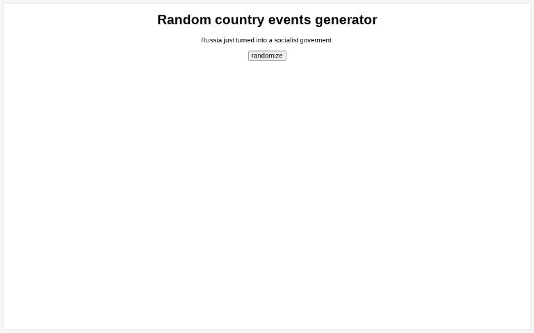 Random country events generator