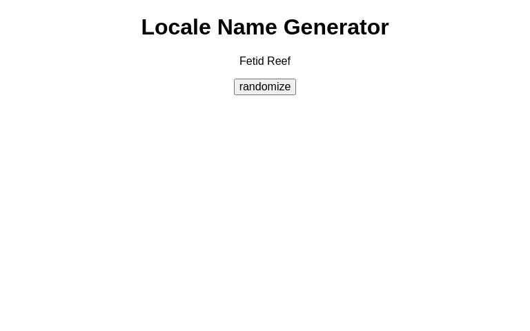 Locale Name Generator