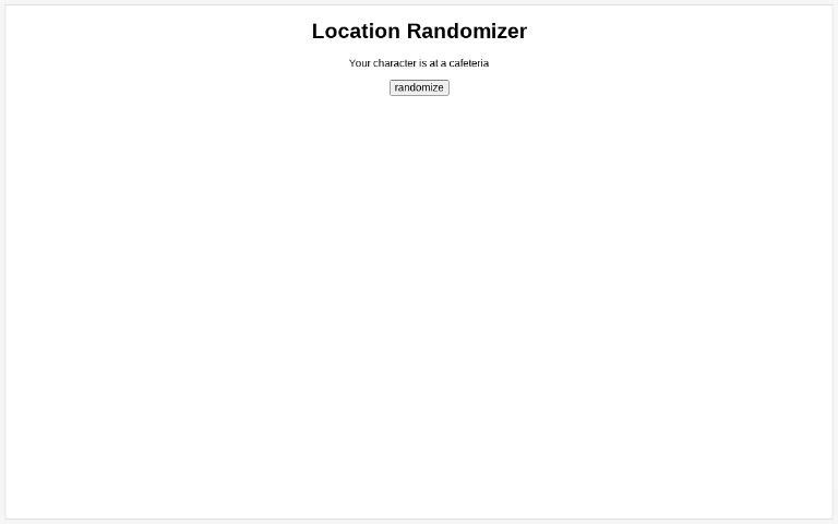 Location Randomizer ― Perchance Generator