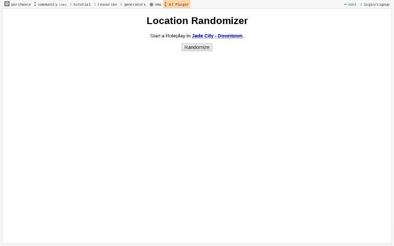 Location Randomizer ― Perchance Generator