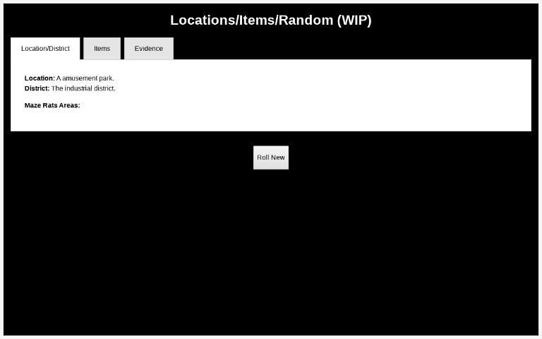 Locations/Items/Random (WIP) ― Perchance Generator