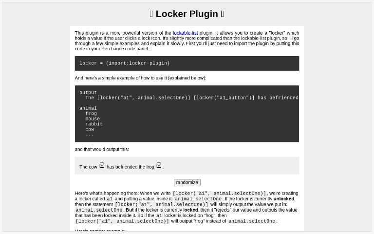 🔐 Locker Plugin 🔓
