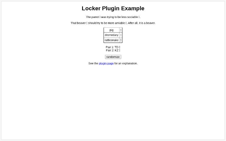 Locker Plugin Example