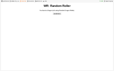 WR: Random Roller ― Perchance Generator