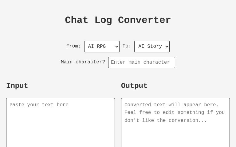 Chat Log Converter