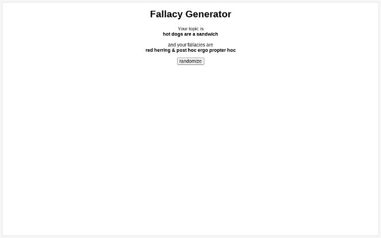 Fallacy Generator