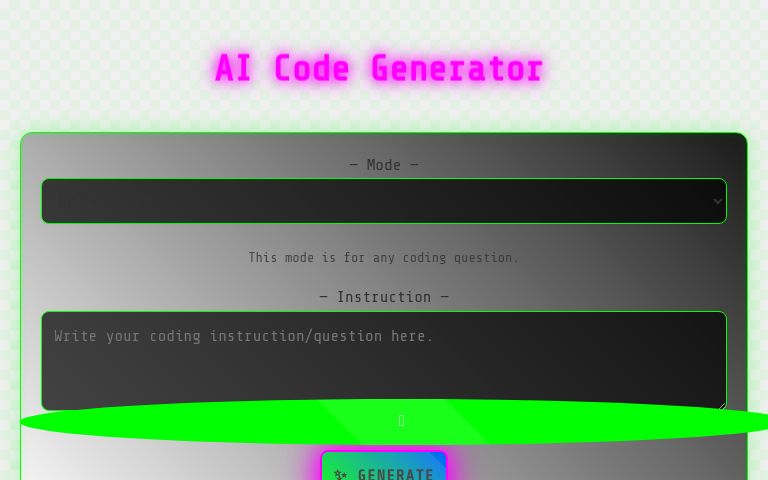 AI Code Generator (free, no sign-up, unlimited)