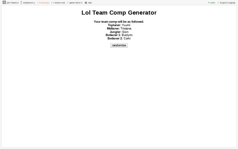 Lol Team Comp Generator