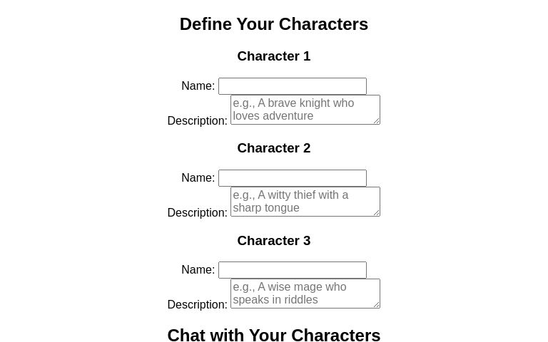 Define Your Characters ― Perchance Generator