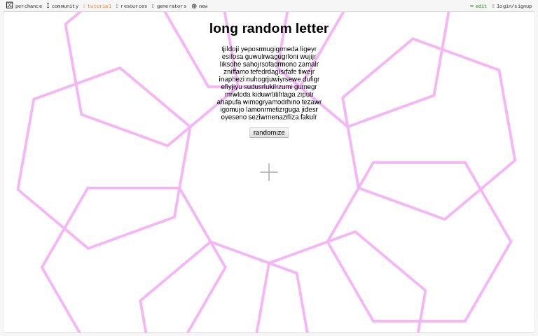 long random letter ― Perchance Generator