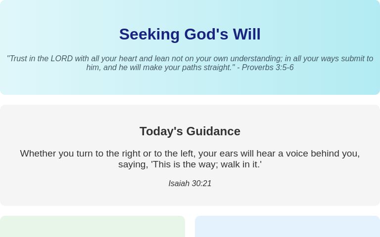 Seeking God's Will ― Perchance Generator