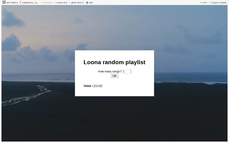 Loona random playlist ― Perchance Generator