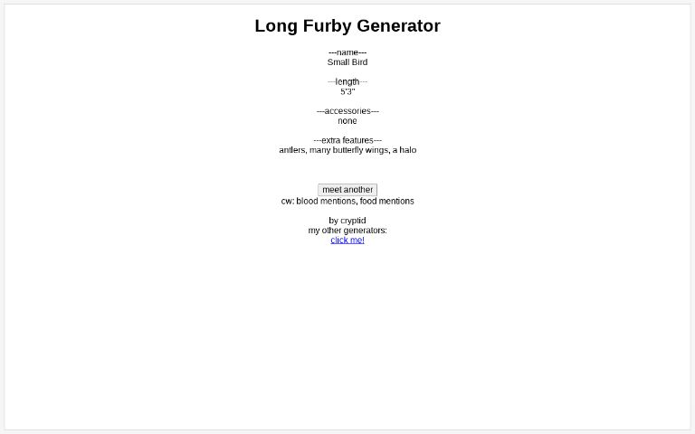 Long Furby Generator