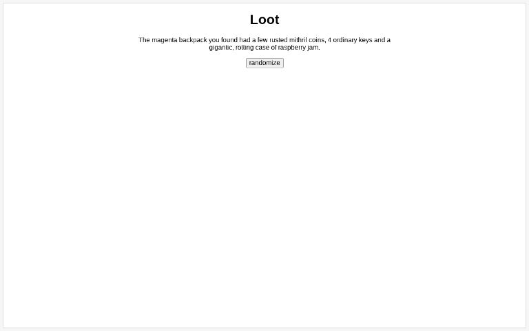 Loot ― Perchance Generator