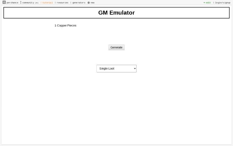 GM Emulator ― Perchance Generator