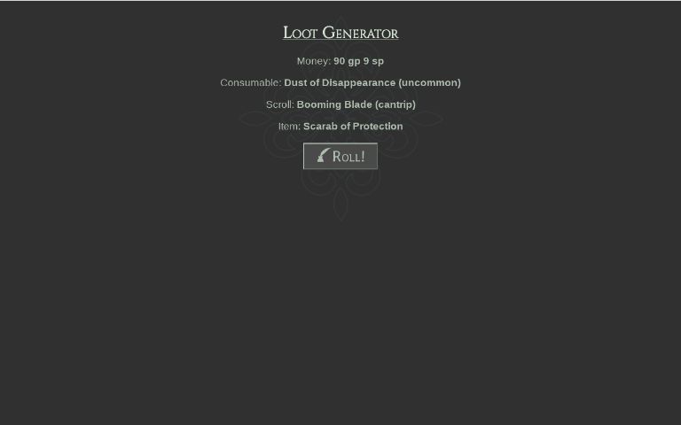 Loot Generator