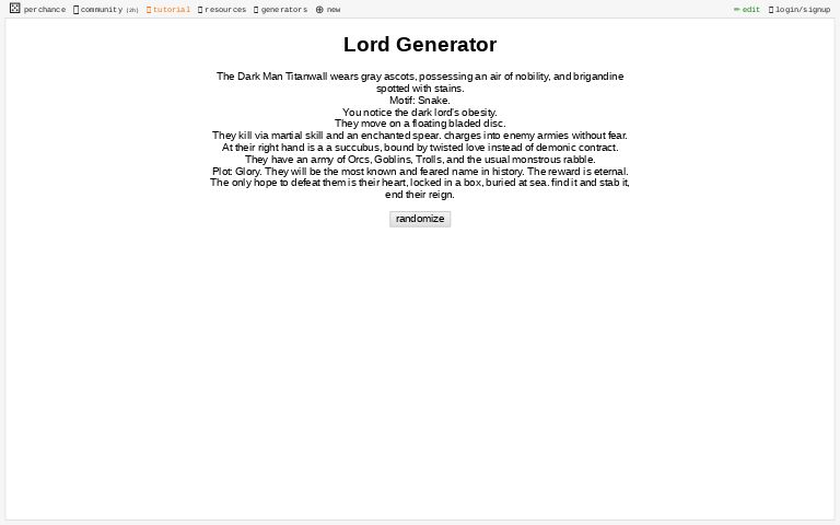Lord Generator
